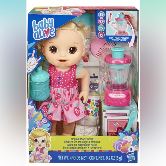 Toys | Baby Alive Magical Mixer Baby Doll Strawberry Shake With Blender ...